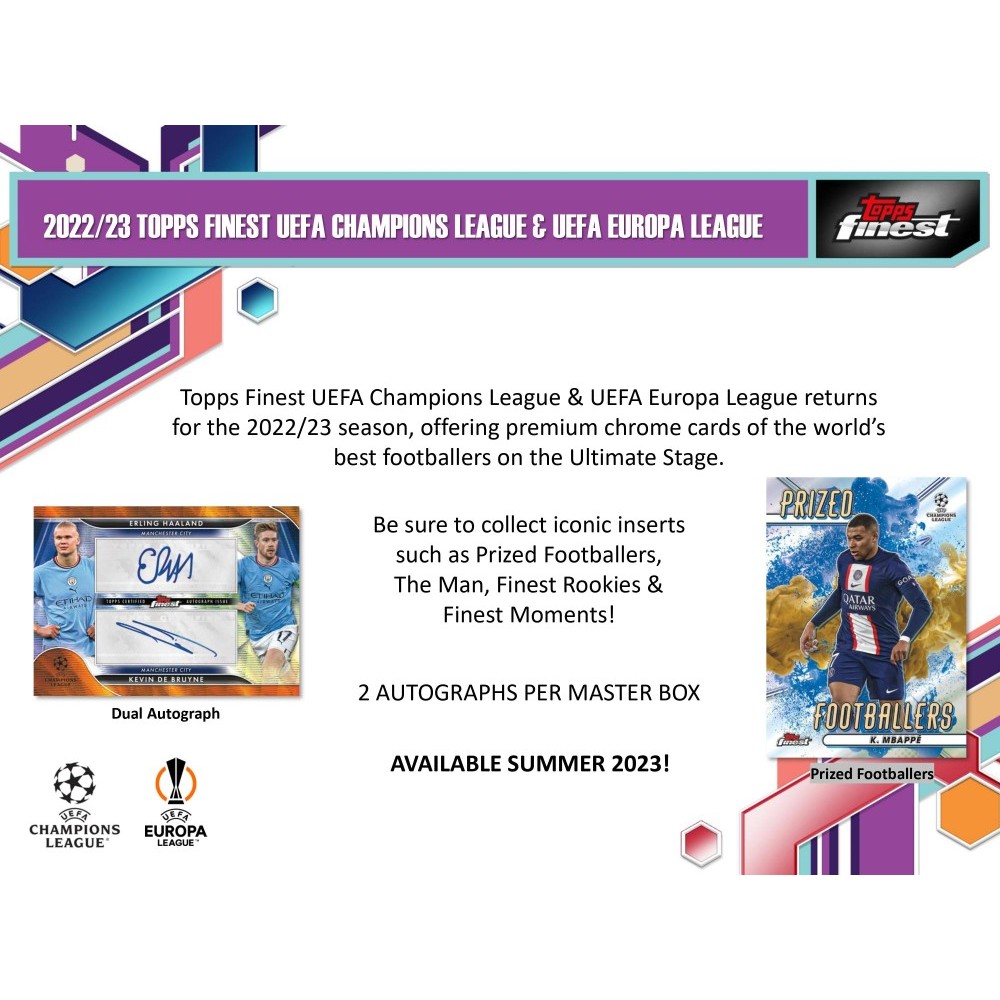 2022-23 Topps UEFA Club Competitions Finest Soccer Hobby 8-Box Case ...