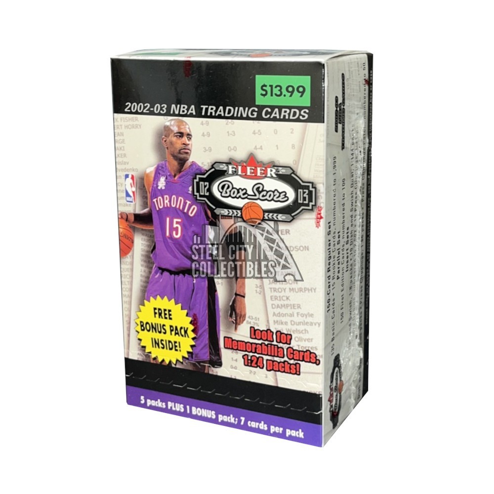 2002-03 Fleer Box Score Basketball 6-Pack Retail Blaster Box | Steel ...