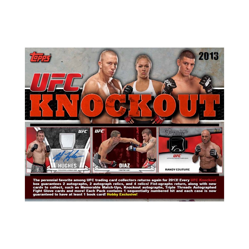 2013 Topps UFC Knockout Hobby 8-Box Case | Steel City Collectibles