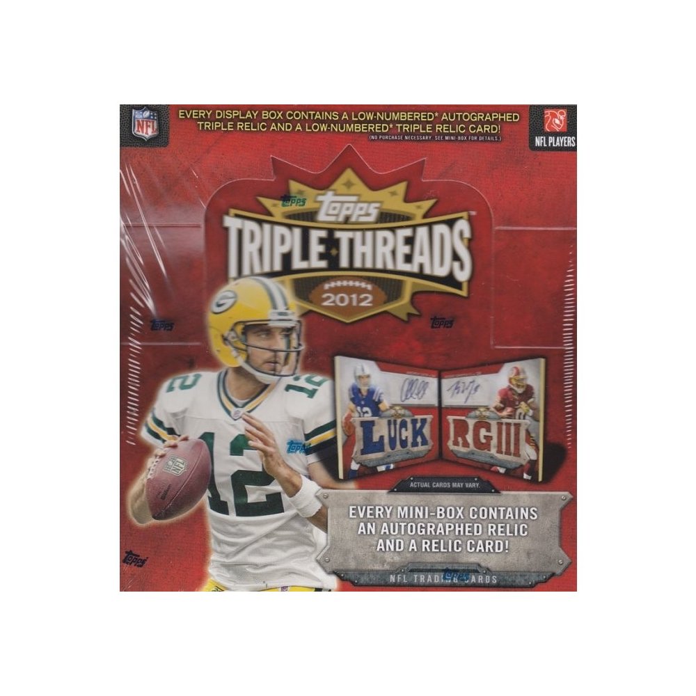 2012 Topps Triple Threads Football Hobby DUAL Box Random Serial # Group ...