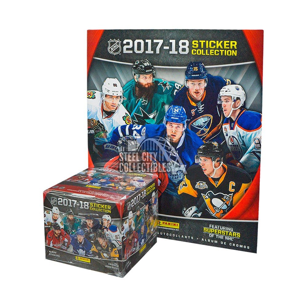 2017-18 Panini NHL Hockey Sticker Collection 50ct Box with Album ...