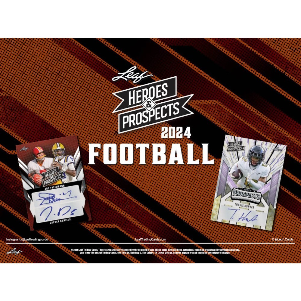2024 Leaf Heroes & Prospects Football Hobby Box | Steel City Collectibles