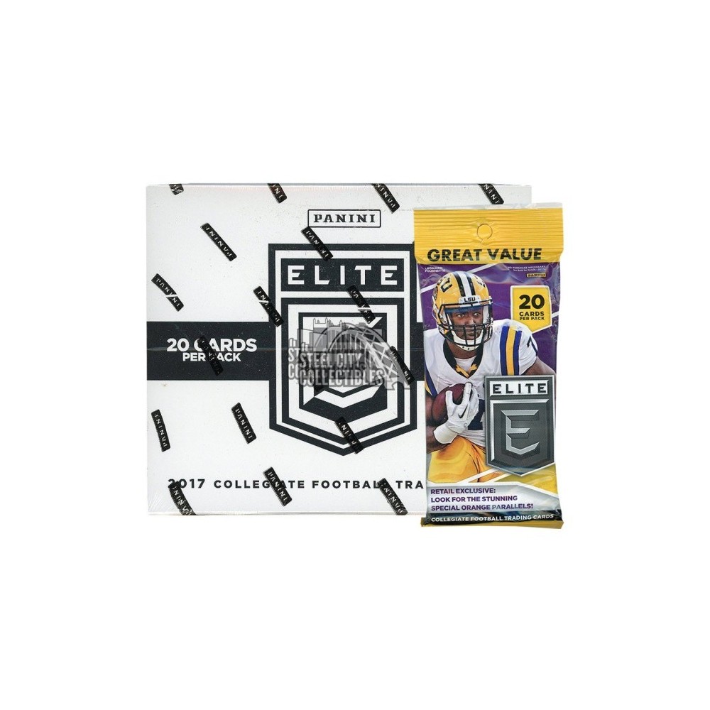 2017 Panini Elite Draft Picks Collegiate Football 12ct Fat Pack 2-Box ...