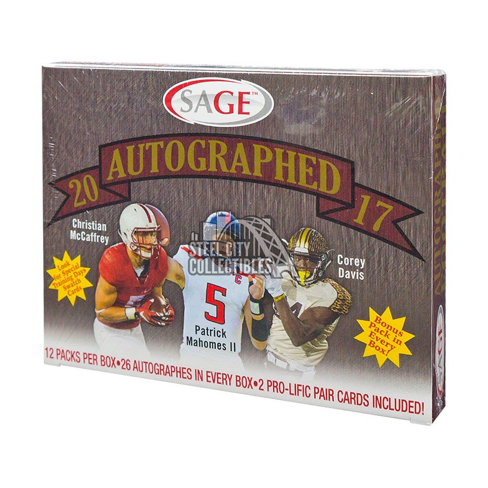 2017 Sage Autographed Football Hobby Box | Steel City Collectibles