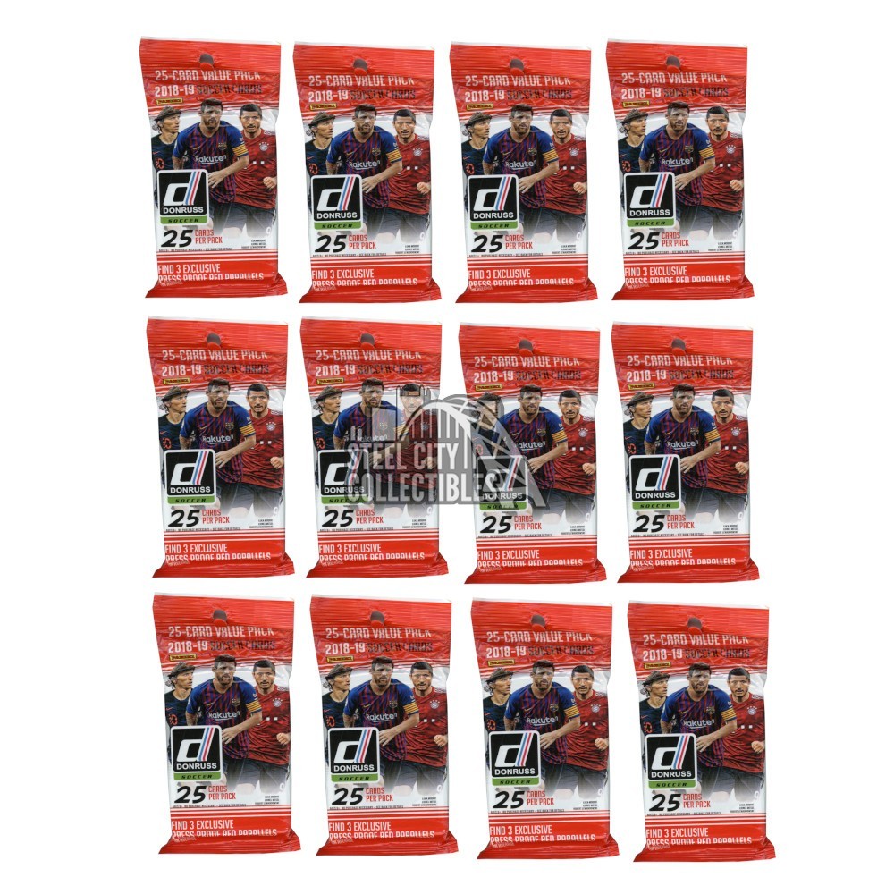 2018-19 Panini Donruss Soccer Fat Pack 12-Pack Lot | Steel City ...
