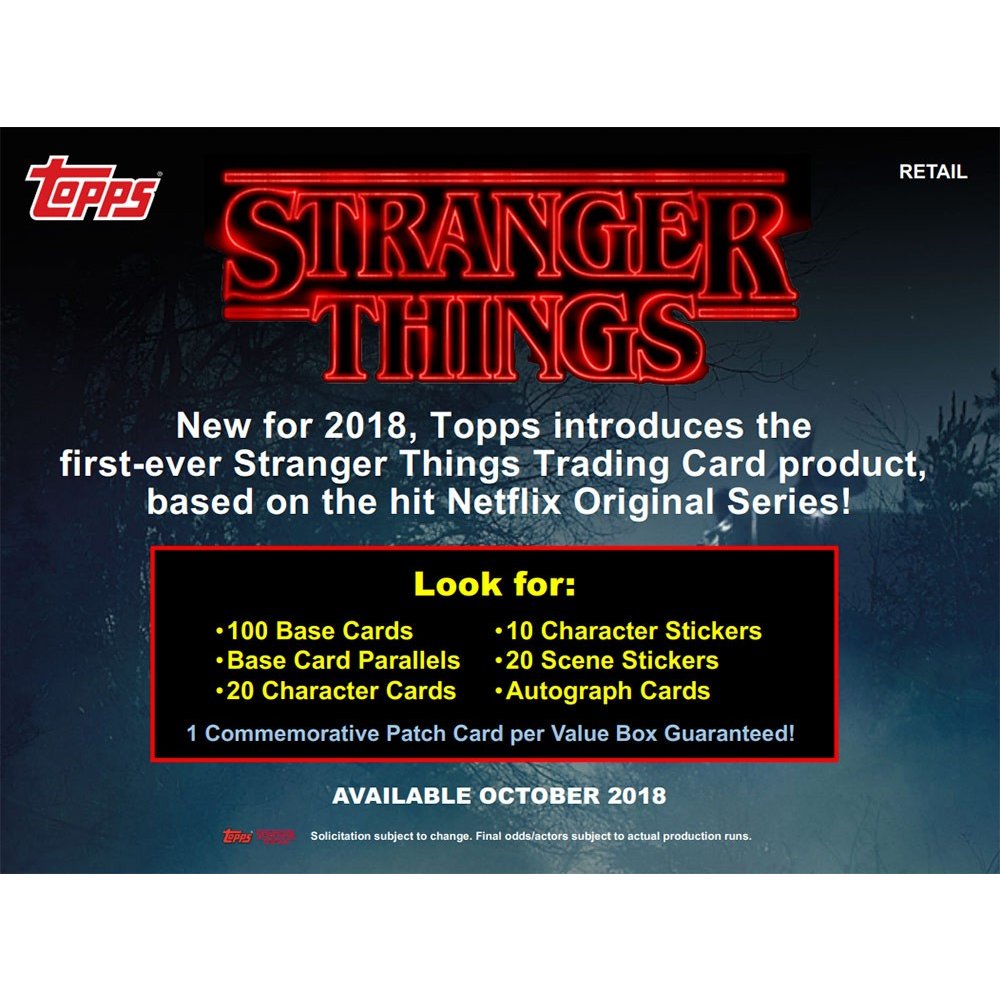 2018 Topps Stranger Things Blaster 16-Box Case | Steel City Collectibles