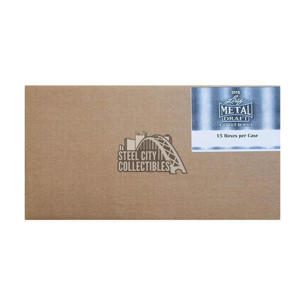 2018 Leaf Metal Draft Football Hobby 15-Box Case | Steel City Collectibles