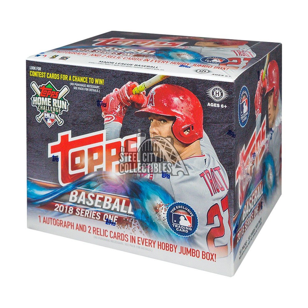 2018 Topps Series 1 Baseball HTA Jumbo Hobby Box | Steel City Collectibles