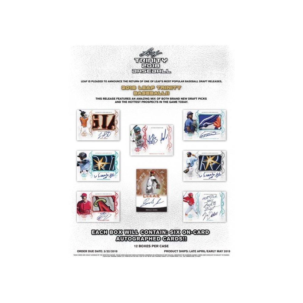 2018 Leaf Trinity Hobby Baseball DUAL Box Random Hit Group Break #6 ...