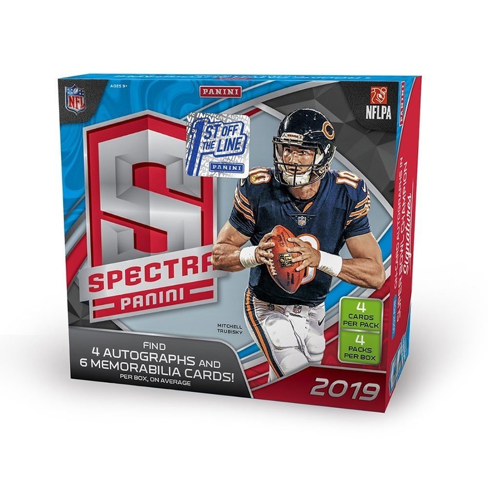 2019 Panini Spectra Football Hobby Box - 1st Off The Line Random Serial ...