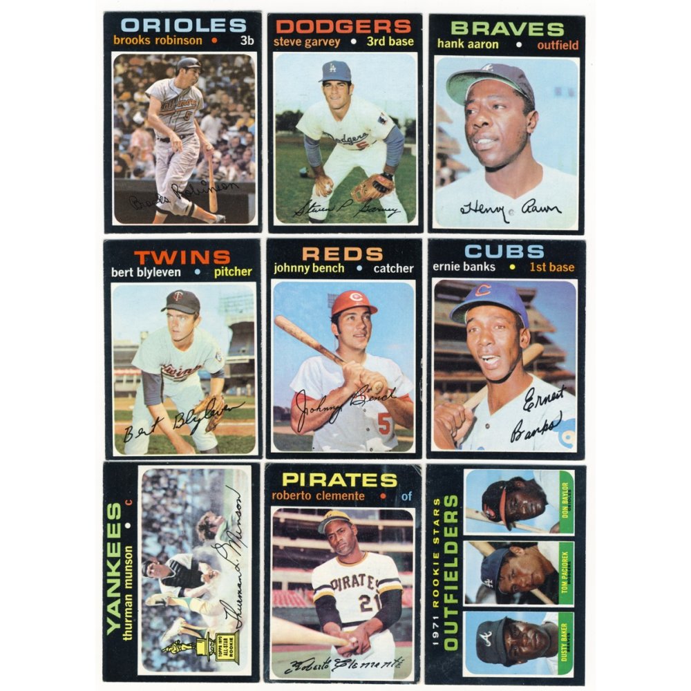 1971 Topps Baseball Hand Collated Complete Set in Binder - VG-EX ...