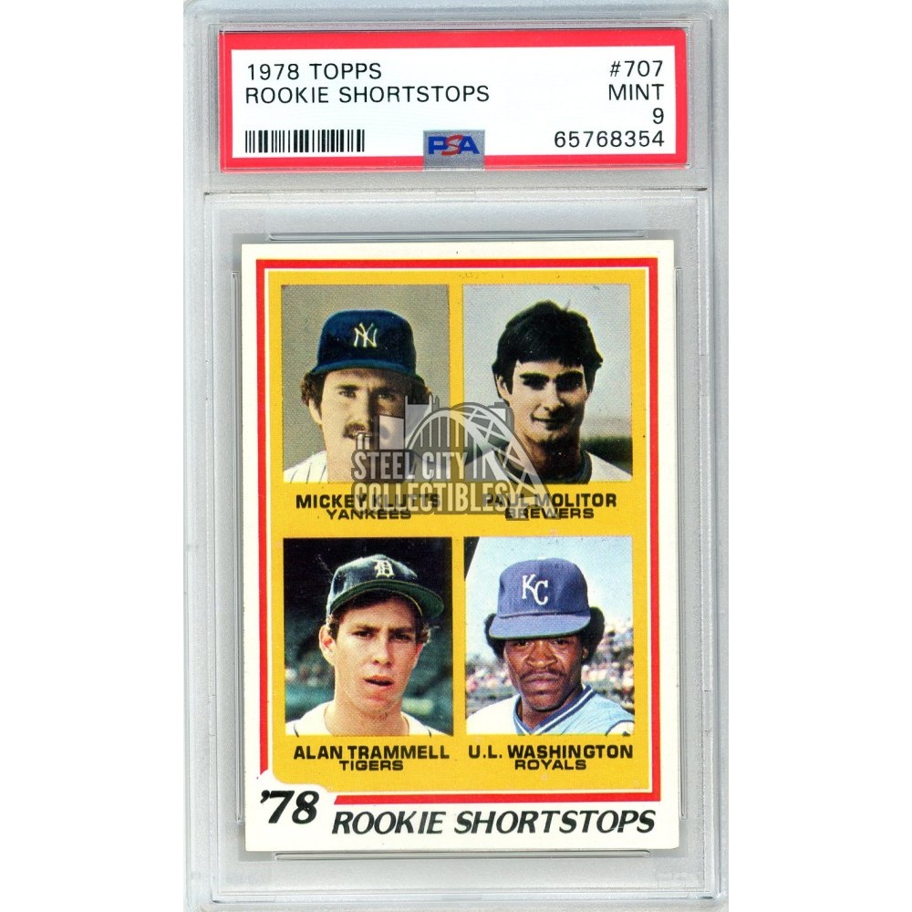 Klutts/Molitor/Trammell/Washington 1978 Topps Rookie Shortstops Card ...