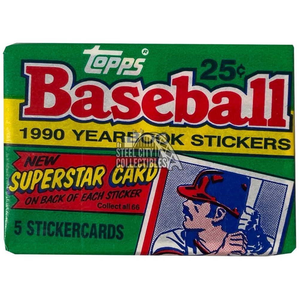 1990 Topps Baseball Yearbook Stickers Pack | Steel City Collectibles
