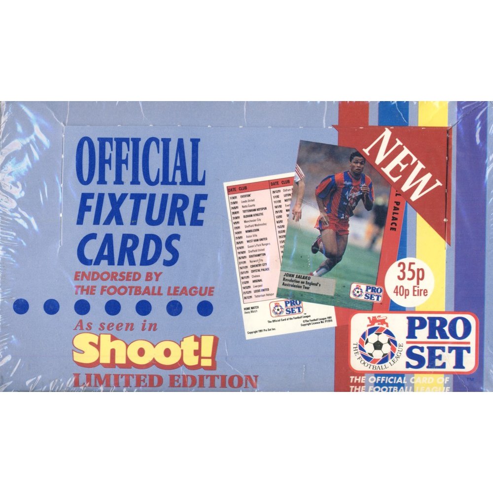 1990-91 Pro Set Soccer Official Fixture Cards Box | Steel City Collectibles