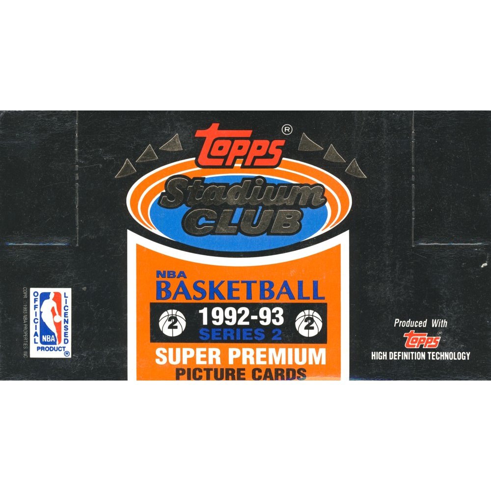 1992-93 Topps Stadium Club Series 2 Basketball Jumbo Box | Steel City ...