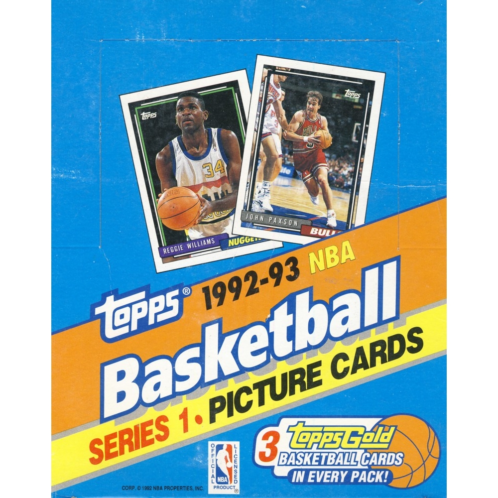 1992 93 Topps Series 1 Basketball 24ct Rack Pack Box Steel City 1992 93 Topps Series 1 Basketball 24ct Rack Pack Box Steel City