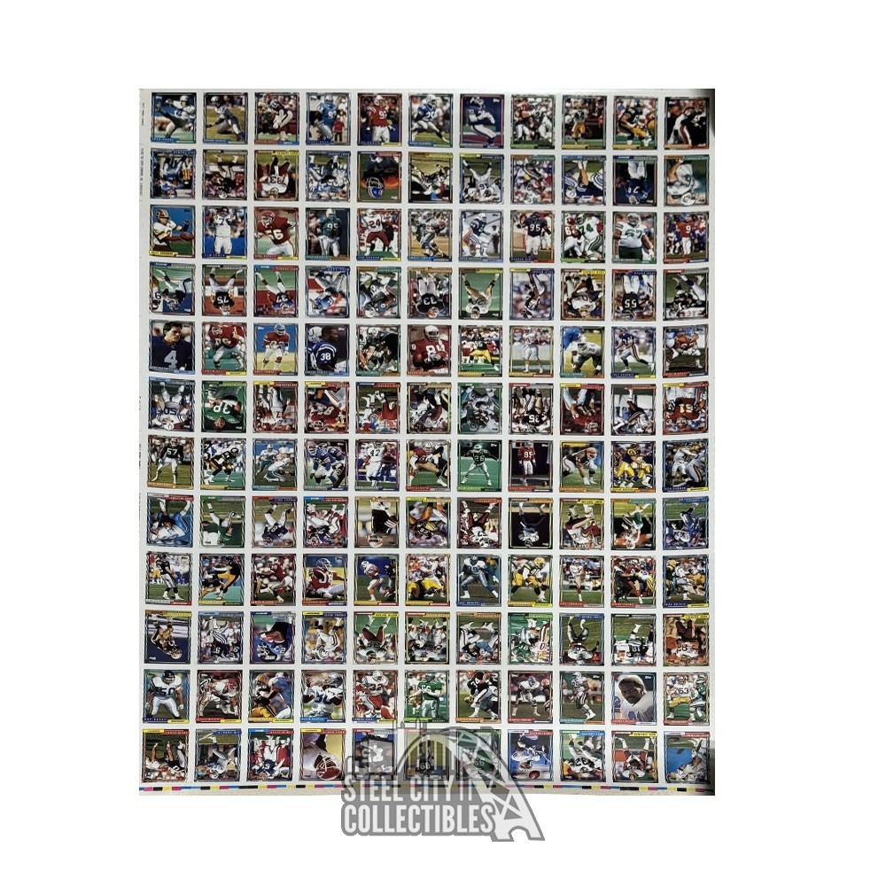 1992 Topps Football Cards Uncut Sheet (Rich Gannon) | Steel City ...