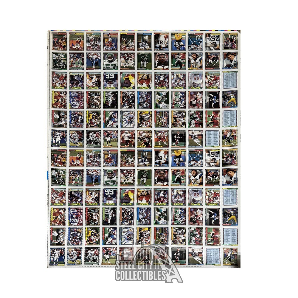 1992 Topps Football Cards Uncut Sheet (Thurman Thomas) | Steel City ...