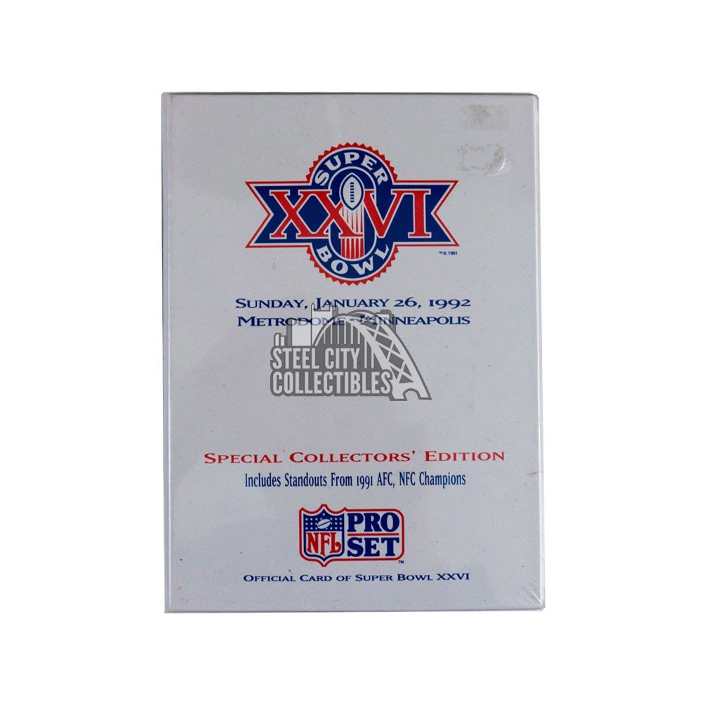 1992 Pro Set Super Bowl XXVI Pro Set Collectors' Edition | Steel City ...