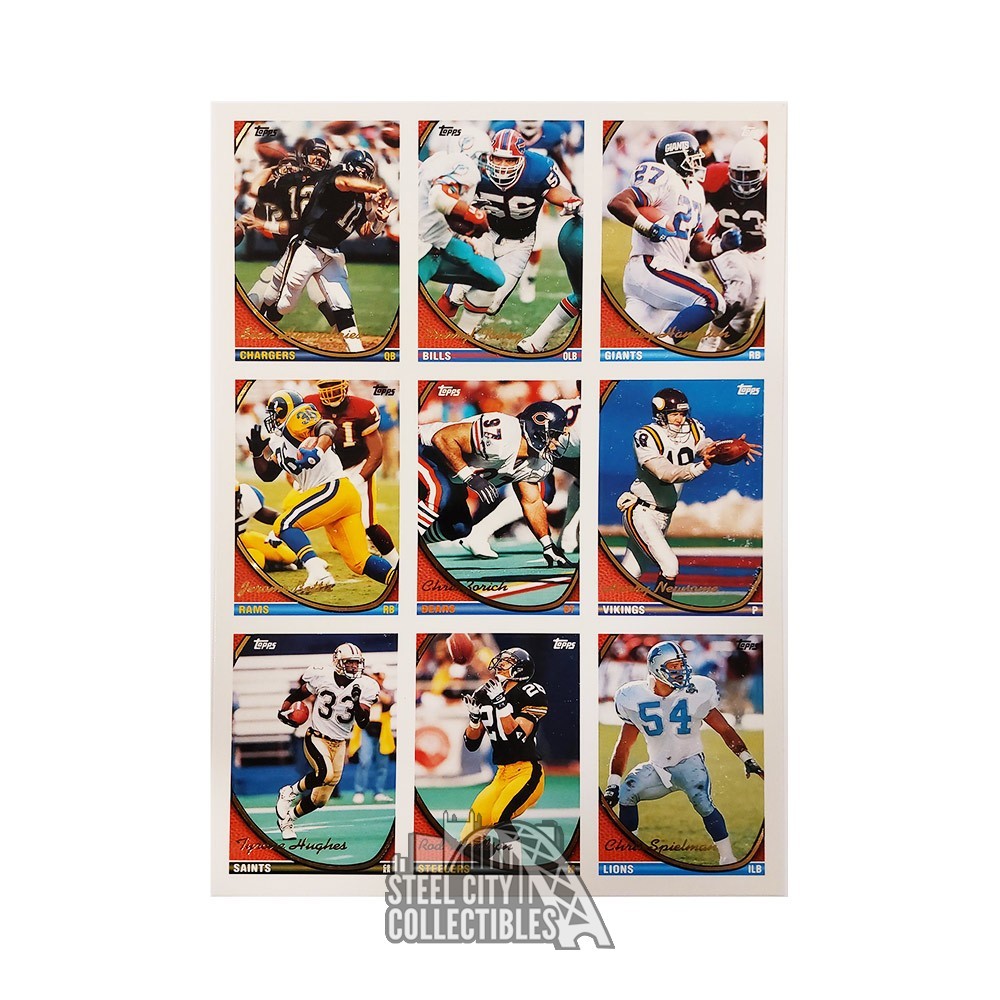 1994 Topps Football 9-Card Uncut Promo Sheet | Steel City Collectibles