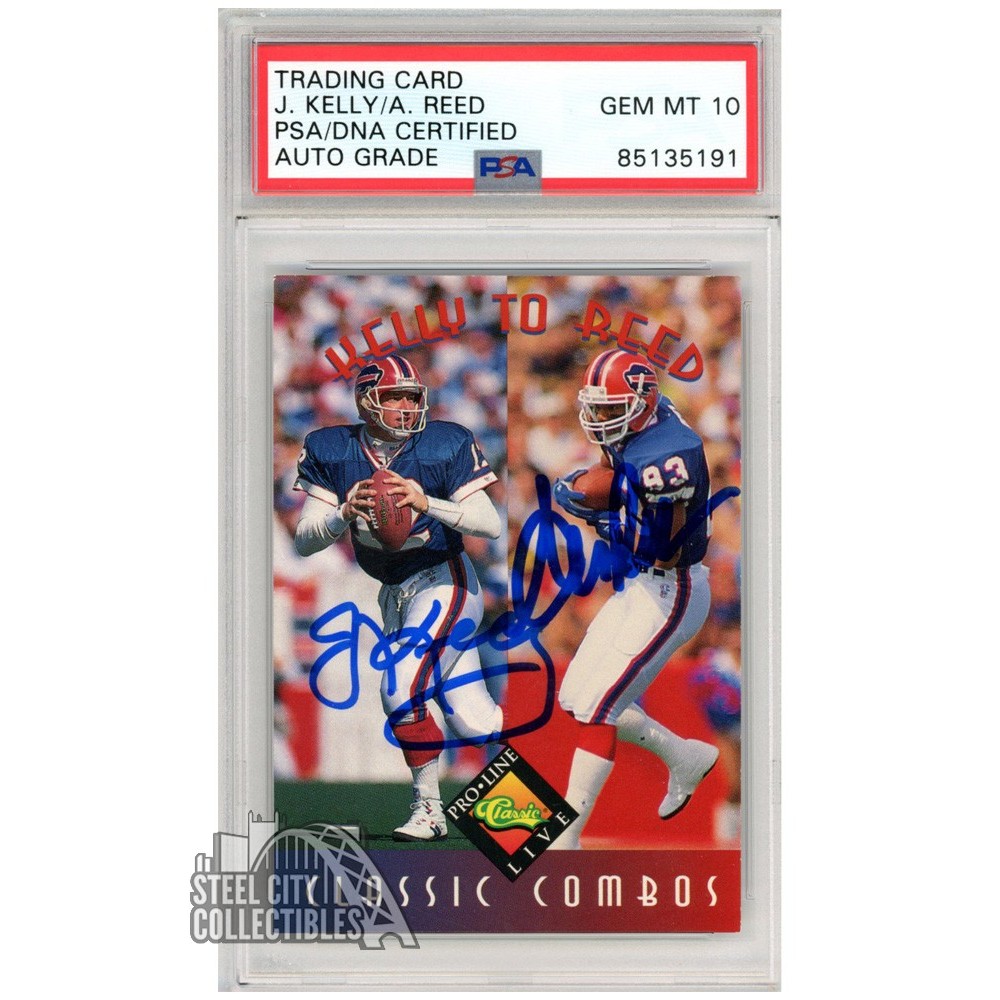 Jim Kelly, Andre Reed 1994 Pro Line Classic Autograph Football Card ...