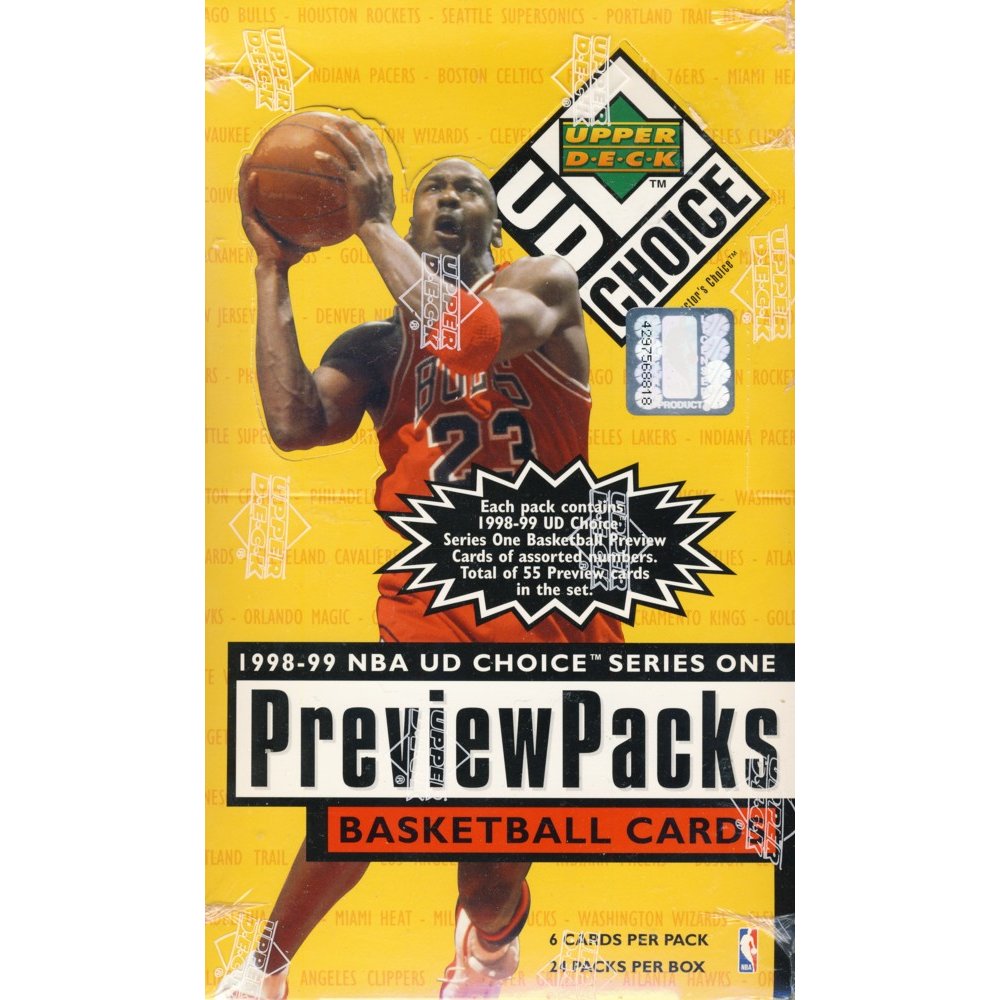1998 99 Upper Deck Choice Series 1 Basketball 24ct Preview Packs Box