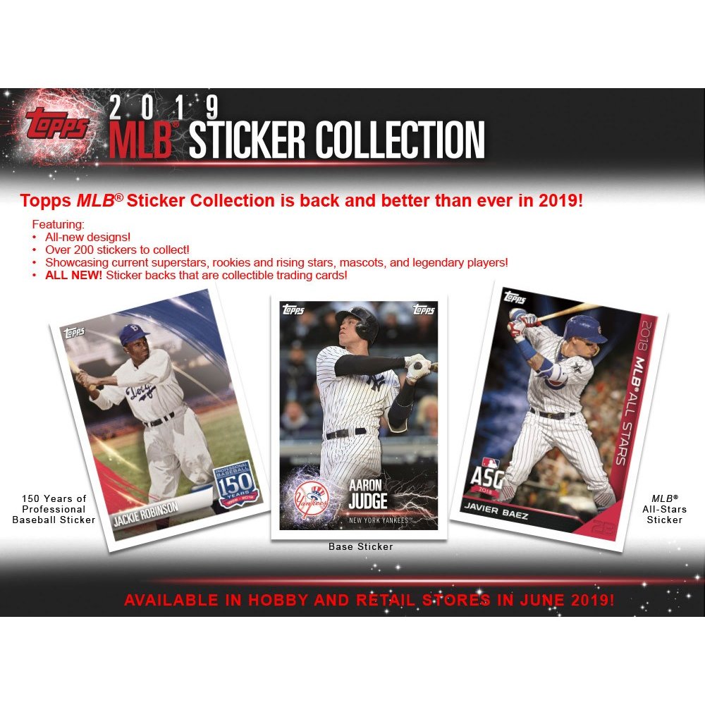 2019 Topps MLB Sticker Collection Baseball 16-Box Case w/ 16 Albums ...