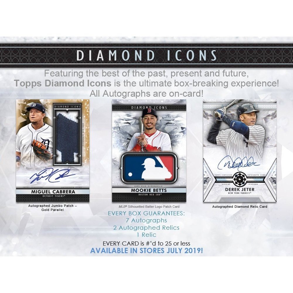 2019 Topps Diamond Icons Baseball Hobby Box Dual Random Hit Group Break ...
