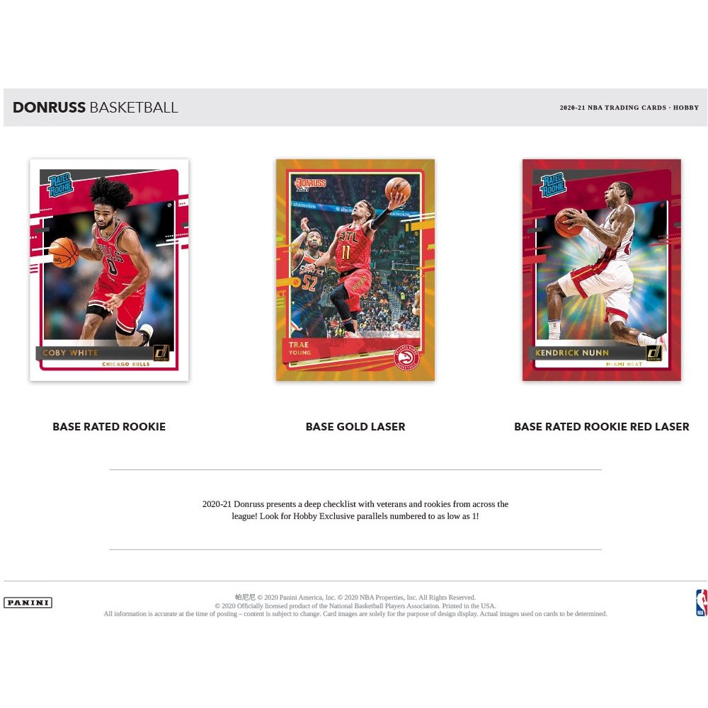 2020-21 Panini Donruss Basketball Hobby Box | Steel City 2020-21 Panini Donruss Basketball Hobby Box | Steel City