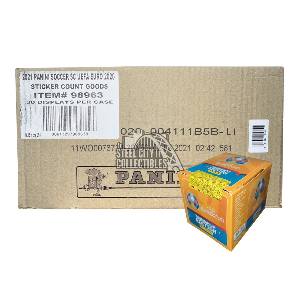 2020-21 Panini Euro Cup Soccer Sticker 30-Box Case | Steel City ...