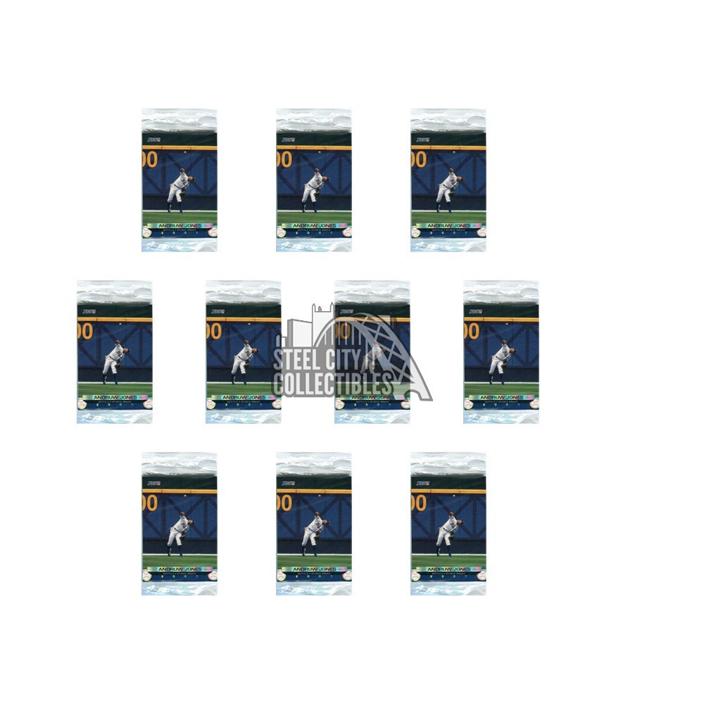 2001 Topps Stadium Club Baseball Sealed 3-Card Promo 10-Pack Lot ...