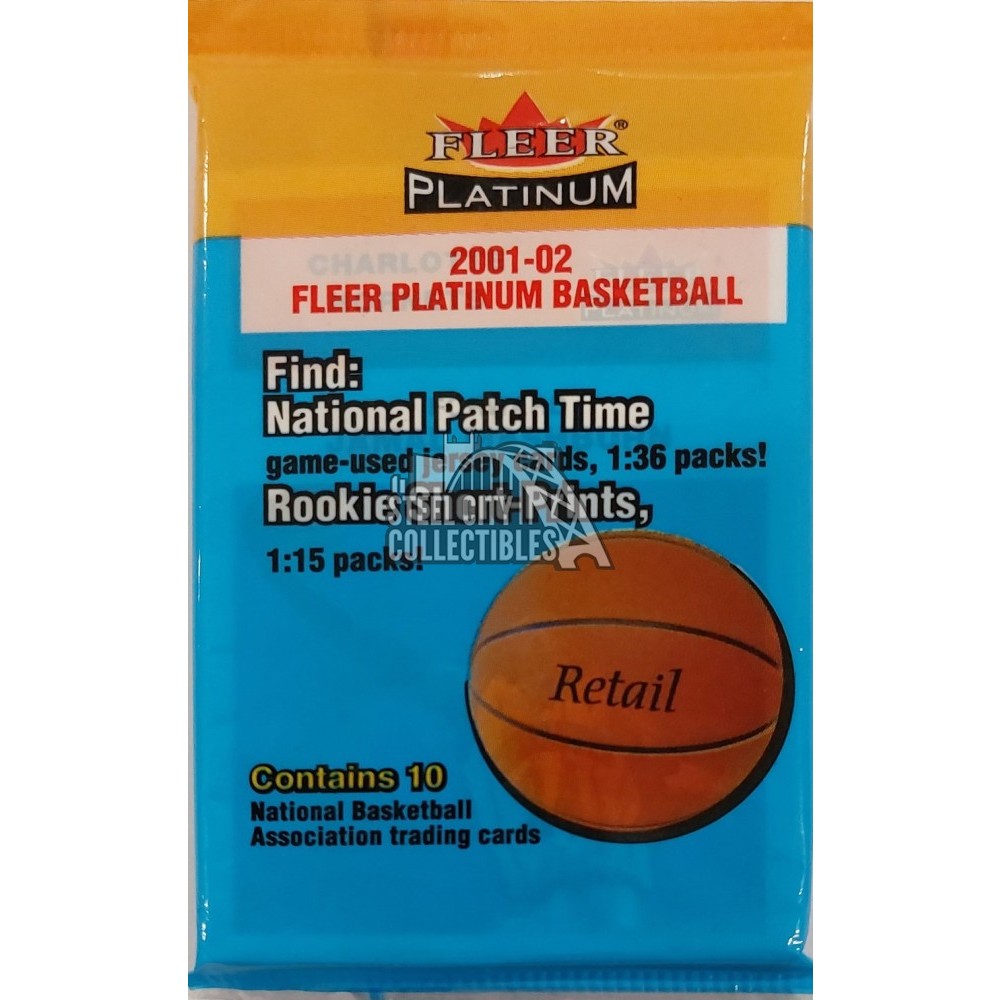 2001-02 Fleer Platinum Basketball Retail Pack | Steel City Collectibles