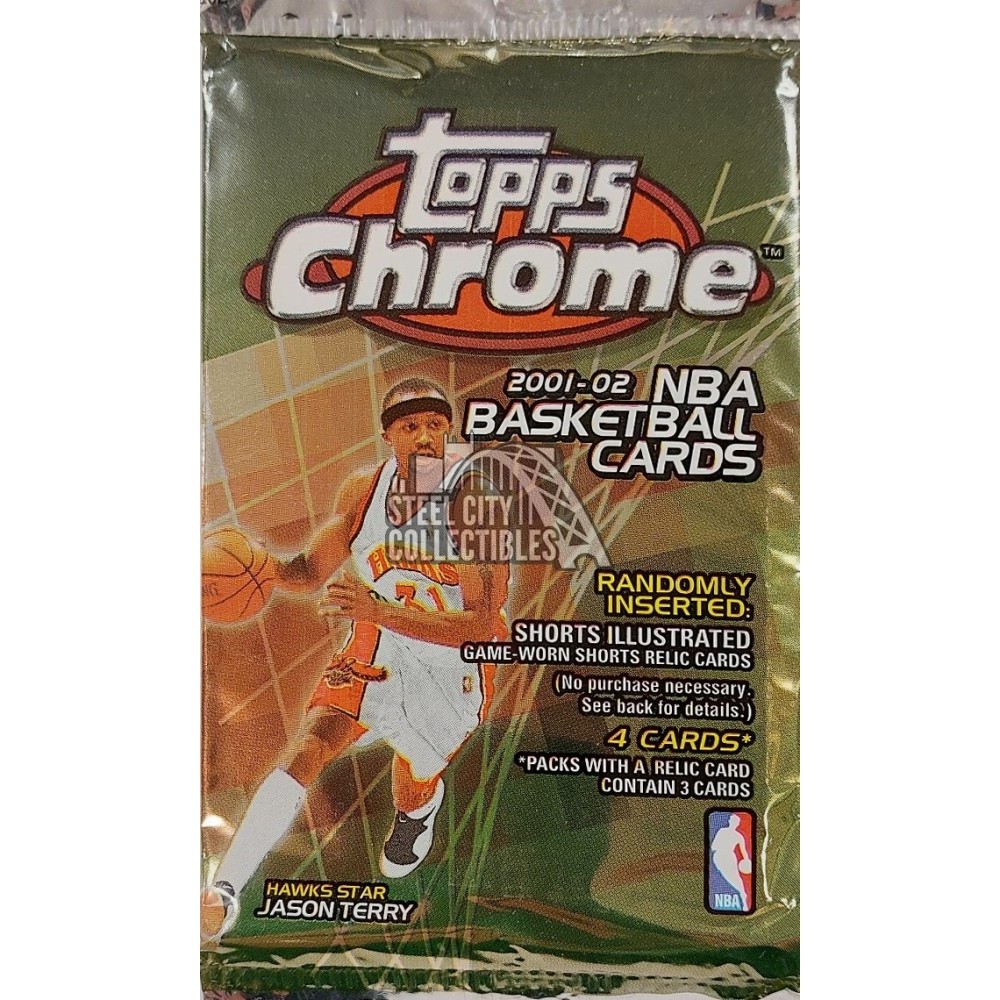 2001-02 Topps Chrome Basketball Retail Pack | Steel City Collectibles