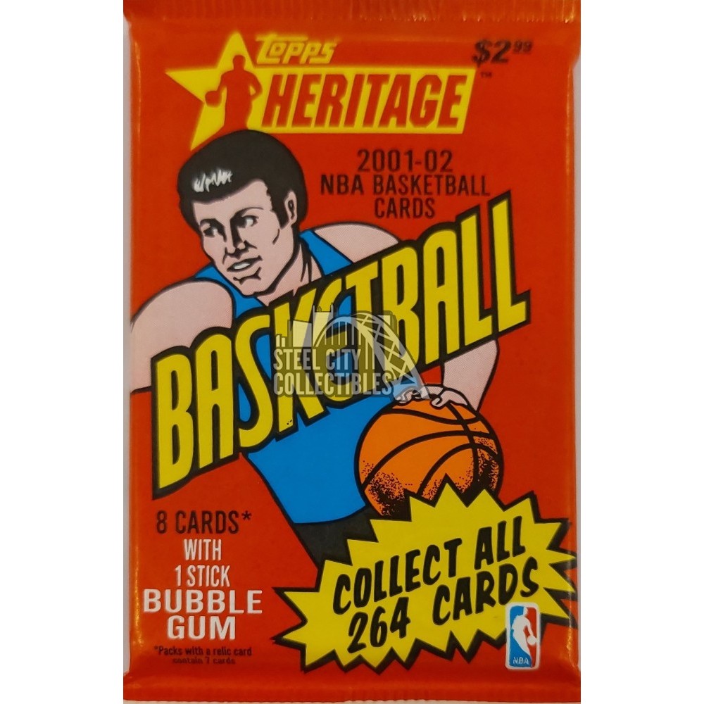 2001-02 Topps Heritage Basketball Pre-Priced Retail Pack | Steel City ...