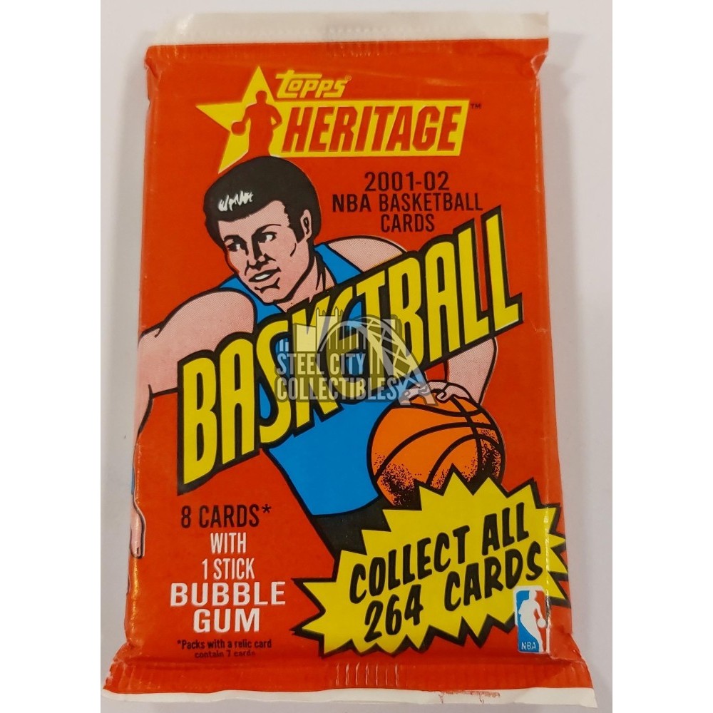 2001-02 Topps Heritage Basketball Retail Pack | Steel City Collectibles