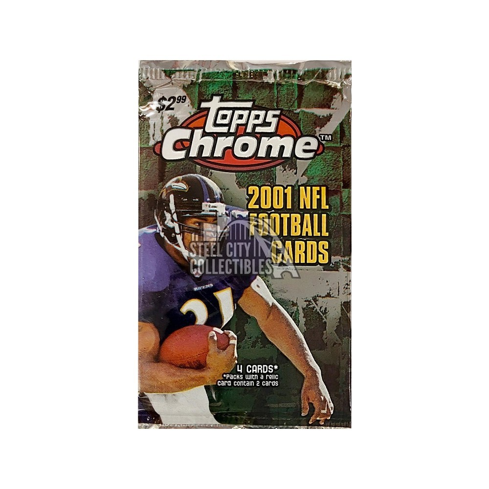 2001 Topps Chrome Football Pre-Priced Retail Pack | Steel City Collectibles