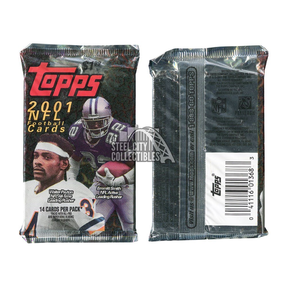 2001 Topps NFL Football Pre-Priced Retail Pack | Steel City Collectibles