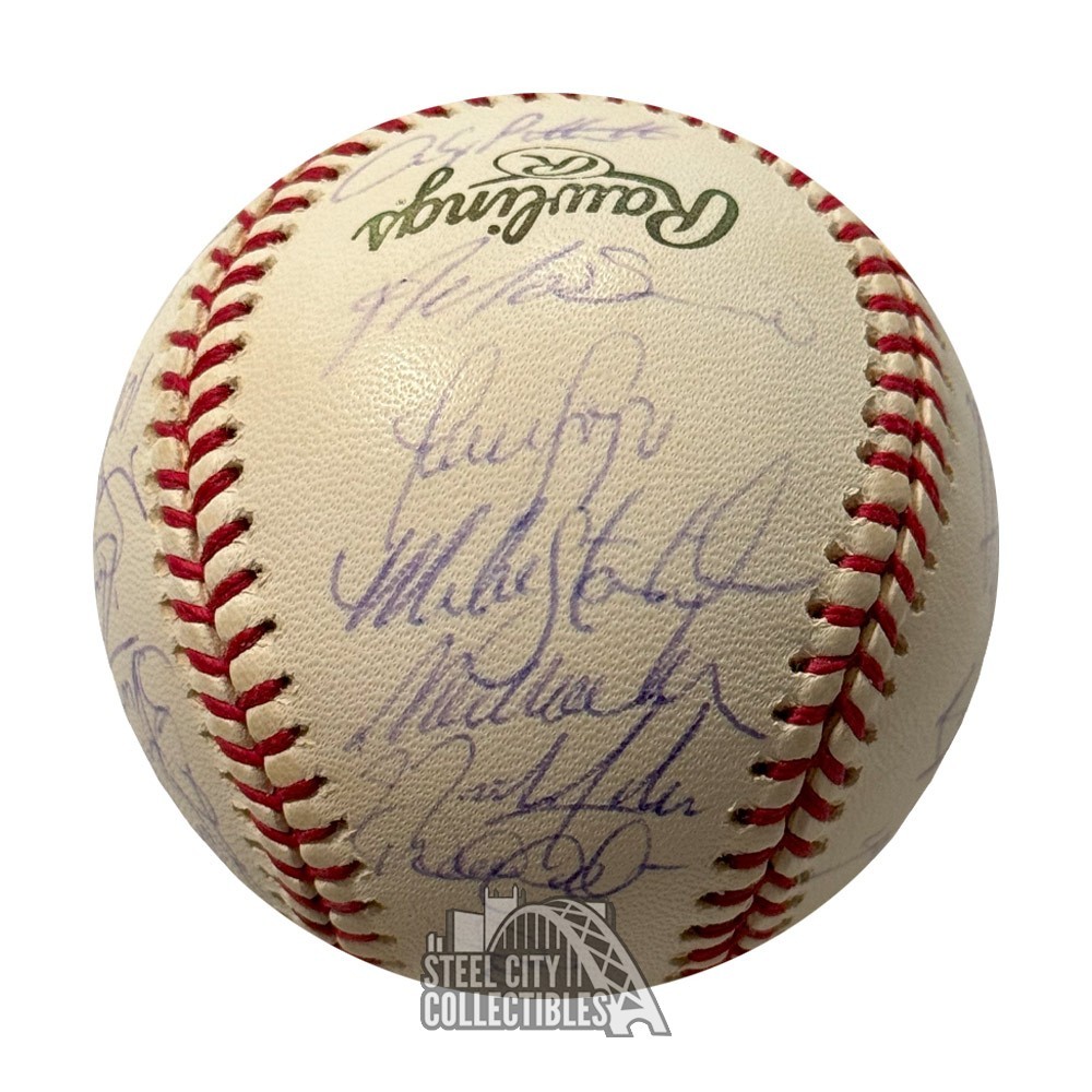 2001 New York Yankees Autographed Team Signed World Series Baseball ...