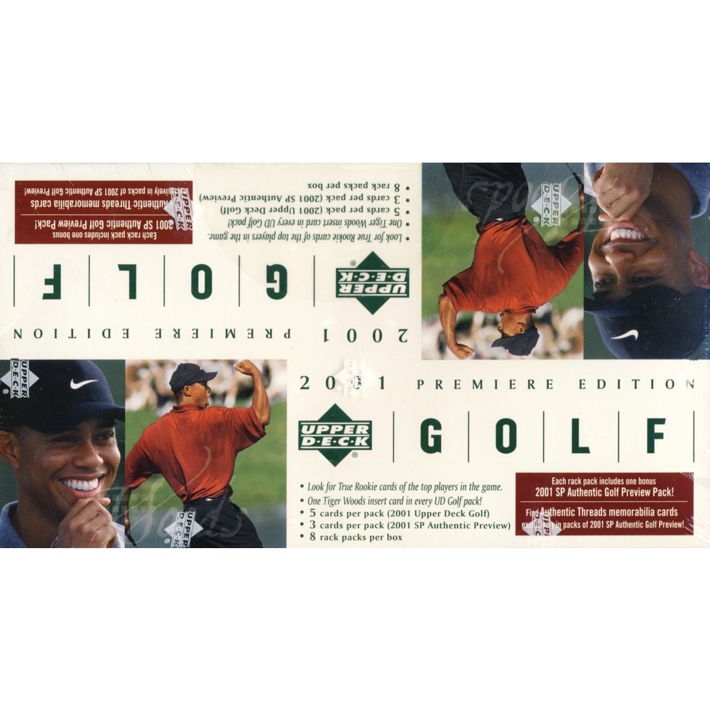 2001 Upper Deck Golf 8ct Rack Pack Box | Steel City Collectibles
