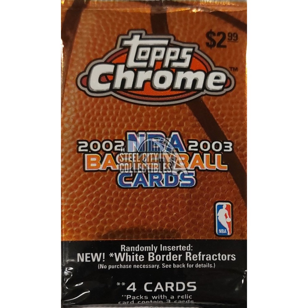 2002-03 Topps Chrome Basketball Pre-Priced Retail Pack | Steel City ...