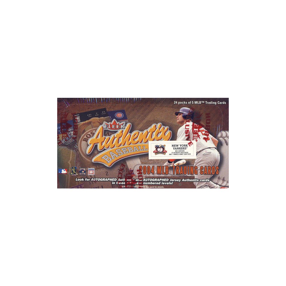 2004 Fleer Authentix Baseball New York Yankees Edition Hobby Box ...