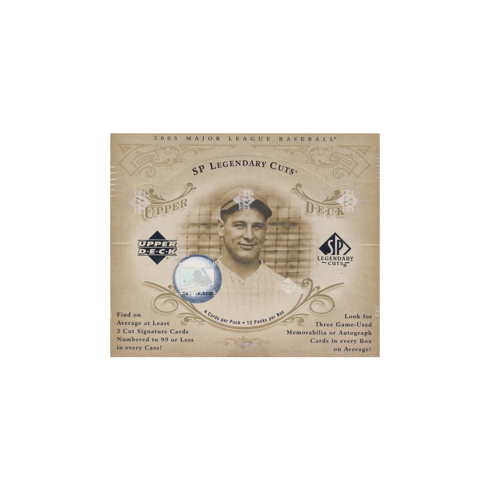 2005 Upper Deck SP Legendary Cuts Baseball Hobby Box | Steel City ...