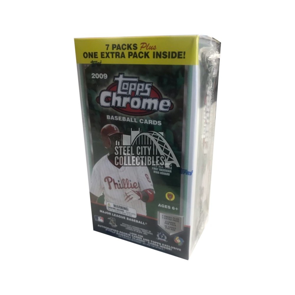 2009 Topps Chrome Baseball 8 Pack Blaster Box | Steel City Collectibles