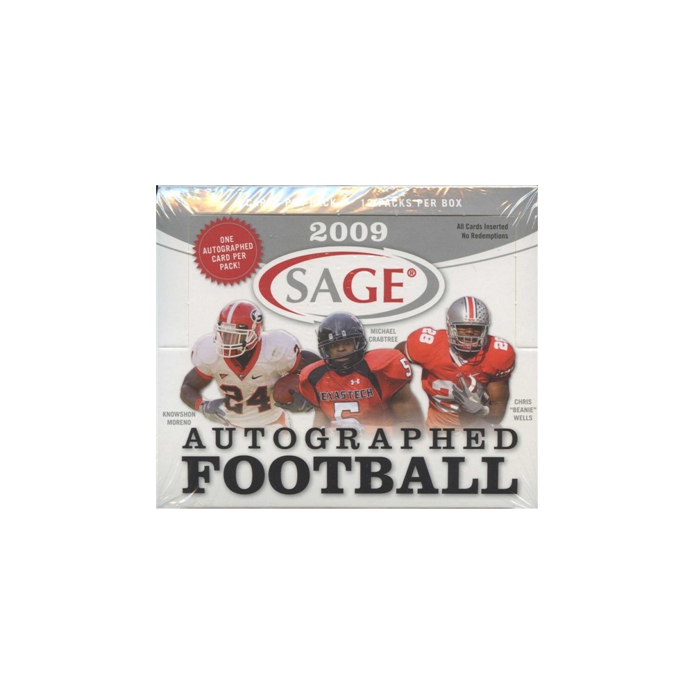 2009 Sage Autographed Football Hobby Box | Steel City Collectibles