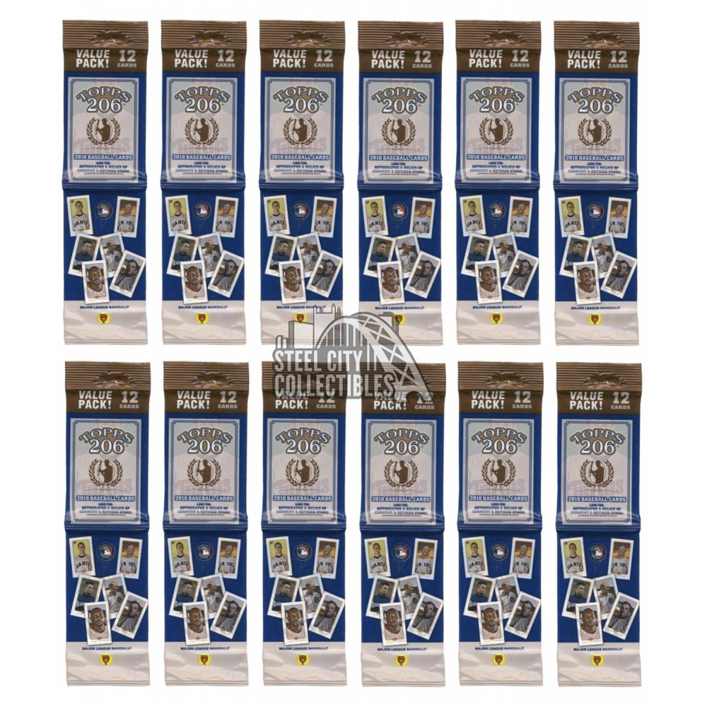 2010 Topps T206 Baseball Rack Pack 12-Pack Lot | Steel City Collectibles