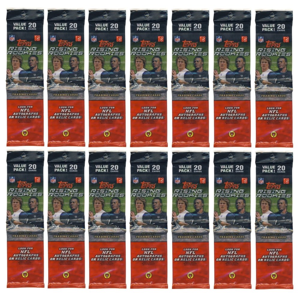 2011 Topps Rising Rookies Football Rack Pack 14-Pack Lot | Steel City ...