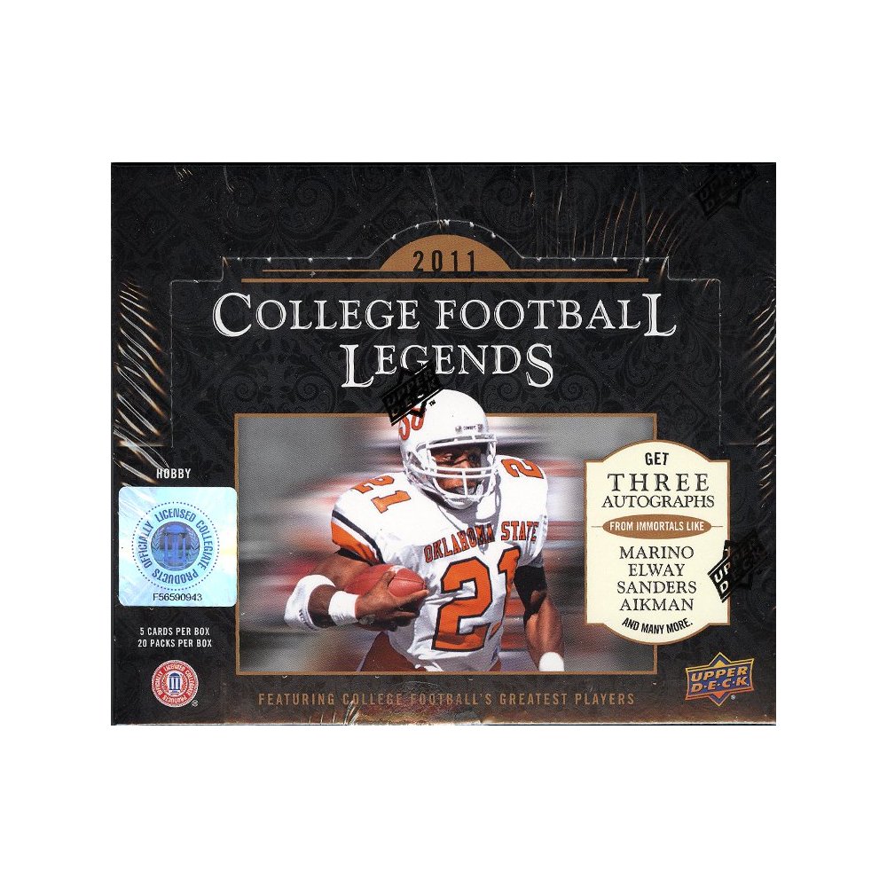 2011 Upper Deck College Football Legends Hobby Box | Steel City ...