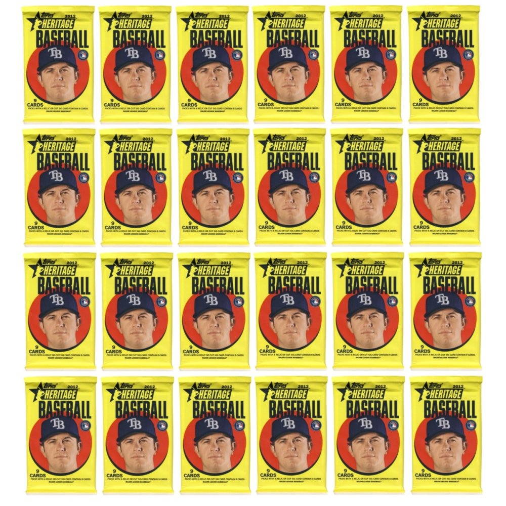 2012 Topps Heritage Baseball Retail 34-Pack Lot | Steel City Collectibles