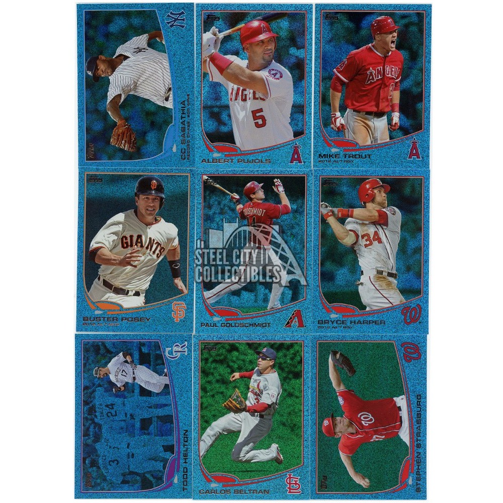 2013 Topps Baseball Blue Sparkle Assorted 237 Count Lot | Steel City ...