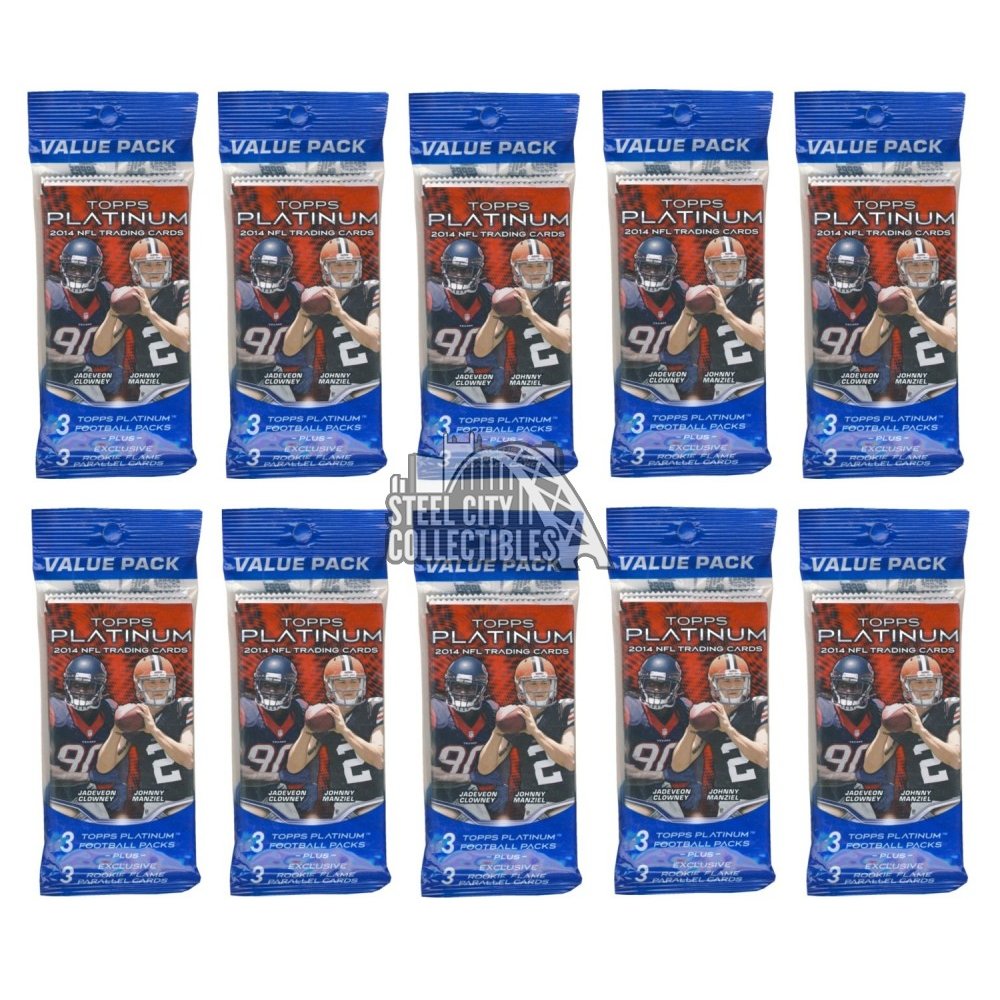 2014 Topps Platinum Football Value Pack 10-Pack Lot | Steel City ...